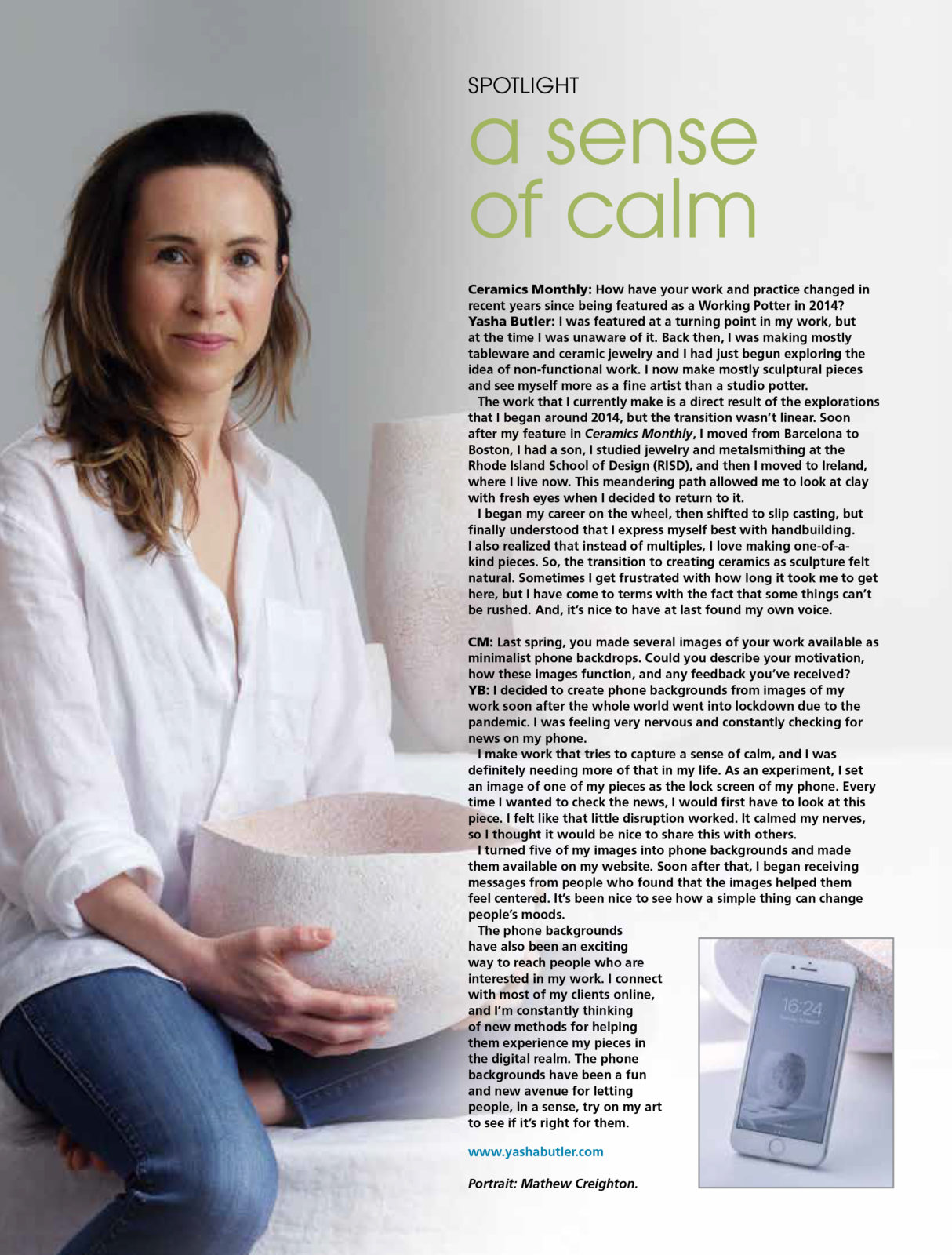 Ceramics Monthly Magazine Spotlight - yashabutler.com